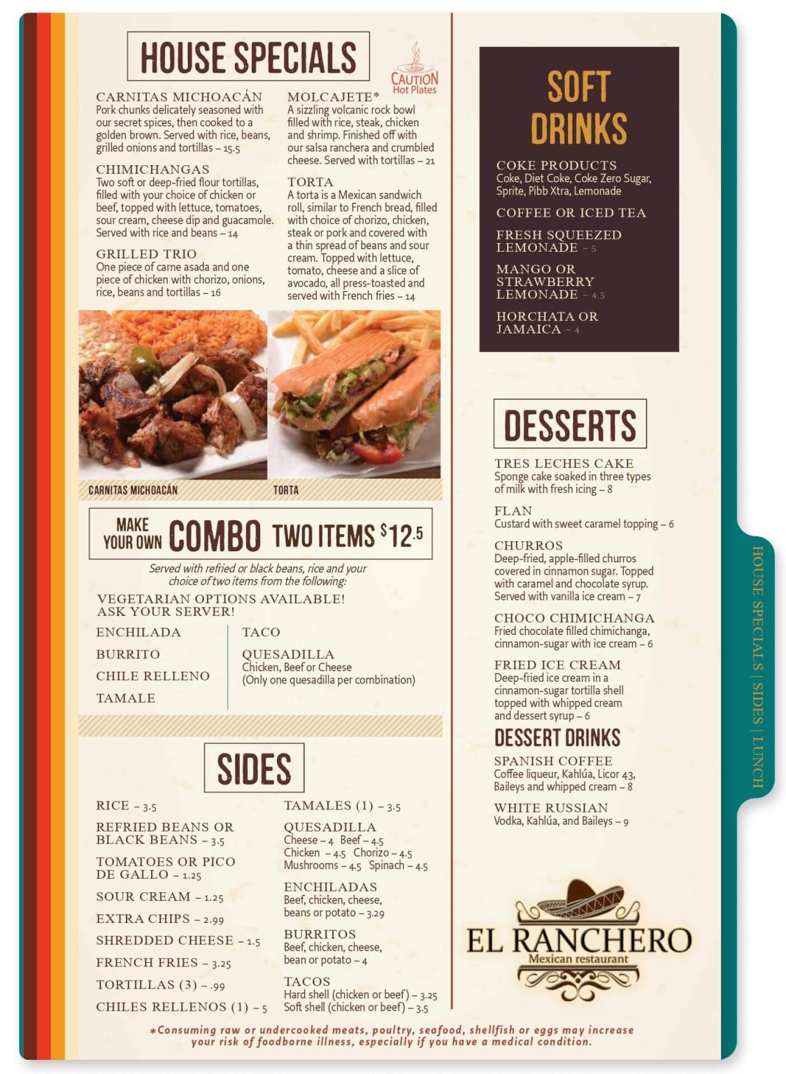 Checkout Our Menu - El Ranchero Restaurant
